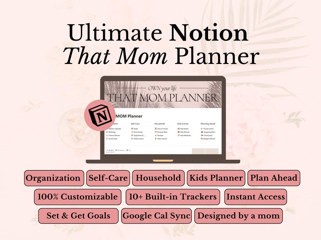 Notion Life Planner, Notion Template, That Mom Planner, Notion Planner ...