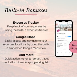 Travel Itinerary Template | Notion Life Planner | Girls Trip Itinerary ...