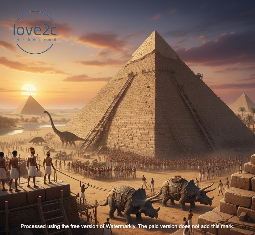 Timelines Unwritten : When Dinosaurs Built the Pyramids – Digital Art ...