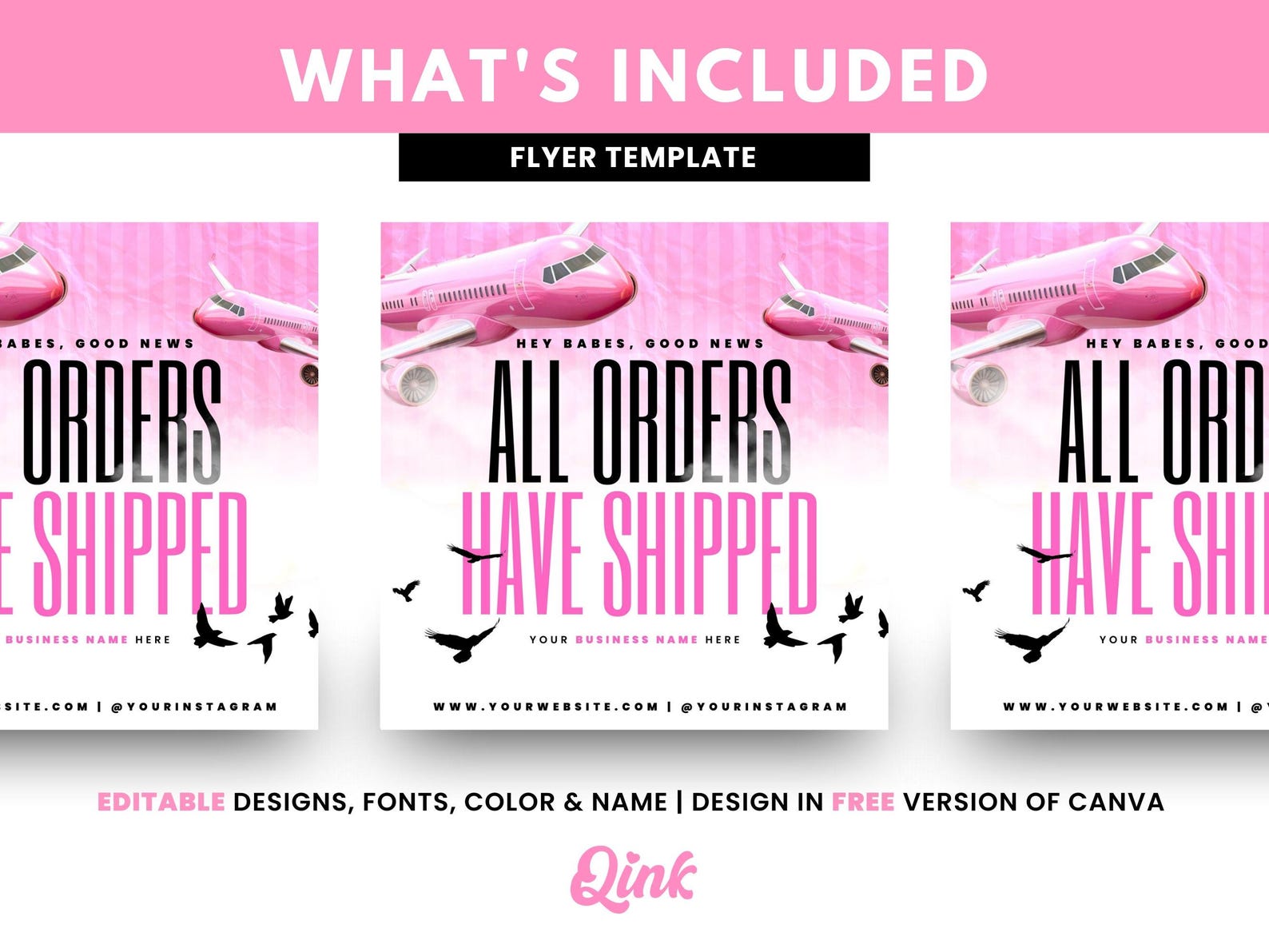 All Orders Shipped Flyer, Orders Have Shipped Flyer, Hair Flyer, Wig ...