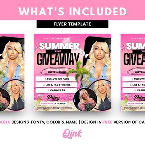 June Raffle Giveaway Flyer, Summer Raffle Giveaway Flyer, June Giveaway ...