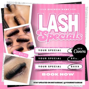 Lash Special Flyer, Lash Deal Flyer, Lash Sale, Lash Extensions Flyer ...