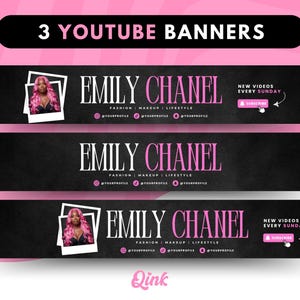Youtube Branding Kit, Youtube Banner Kit, DIY Video Banner Template ...