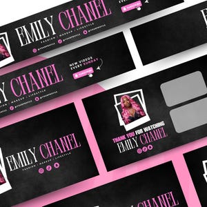 Youtube Branding Kit, Youtube Banner Kit, DIY Video Banner Template ...