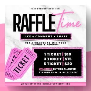 Raffle Giveaway Flyer, Raffle Flyer, DIY Giveaway Flyer, Raffle Ticket ...