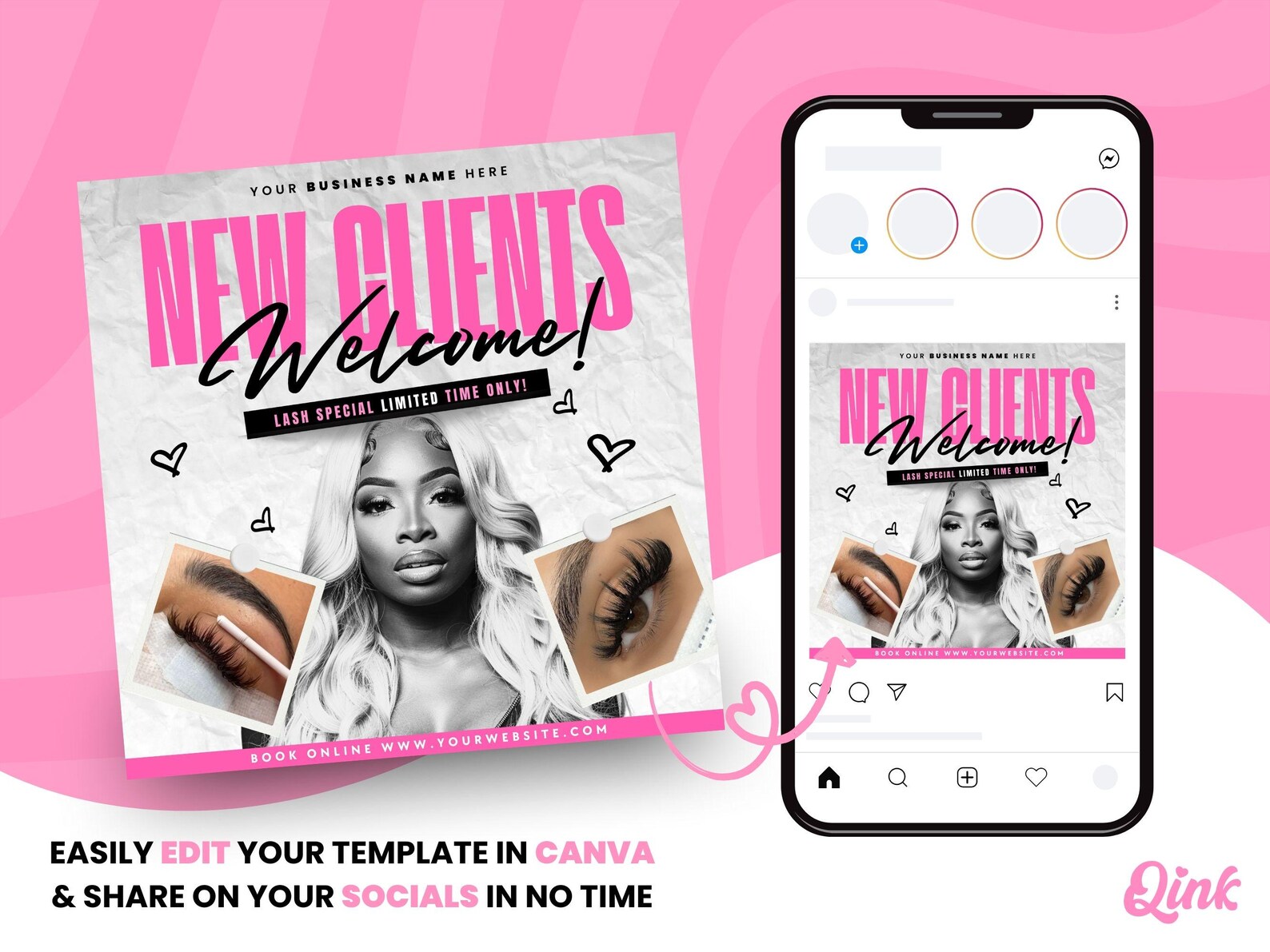 New Client Flyer, New Client Welcome Flyer, Hair Braids Lashes Wig ...