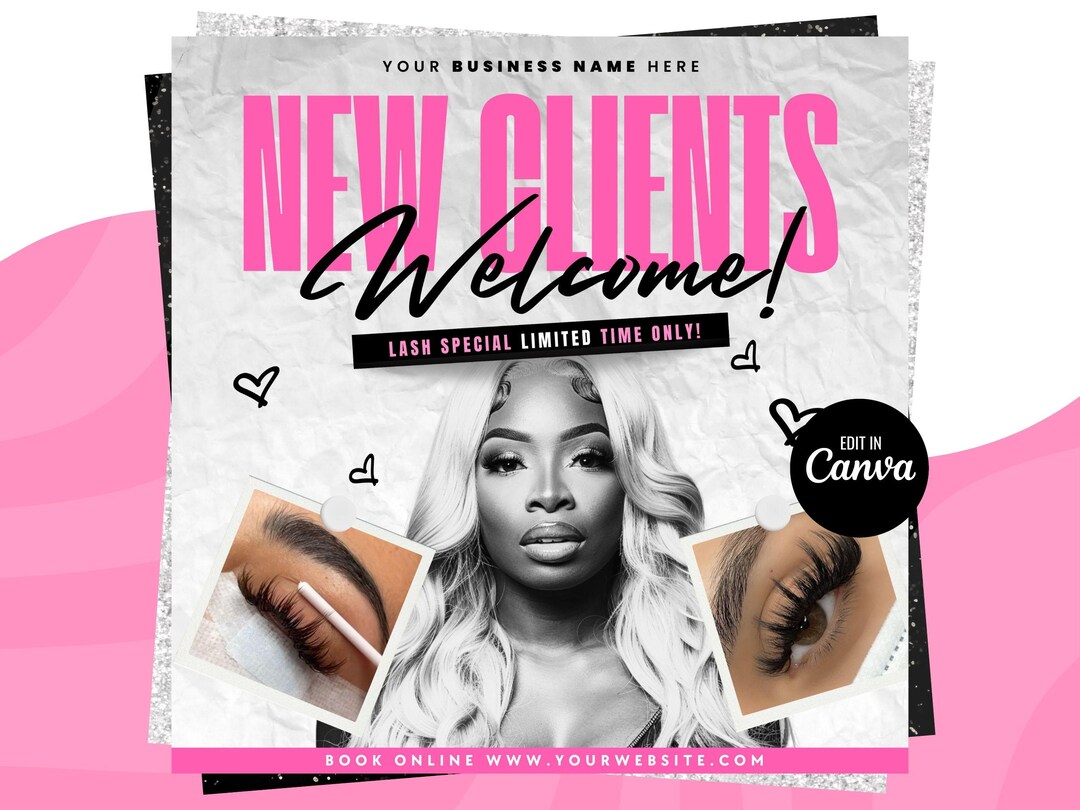 New Client Flyer, New Client Welcome Flyer, Hair Braids Lashes Wig ...