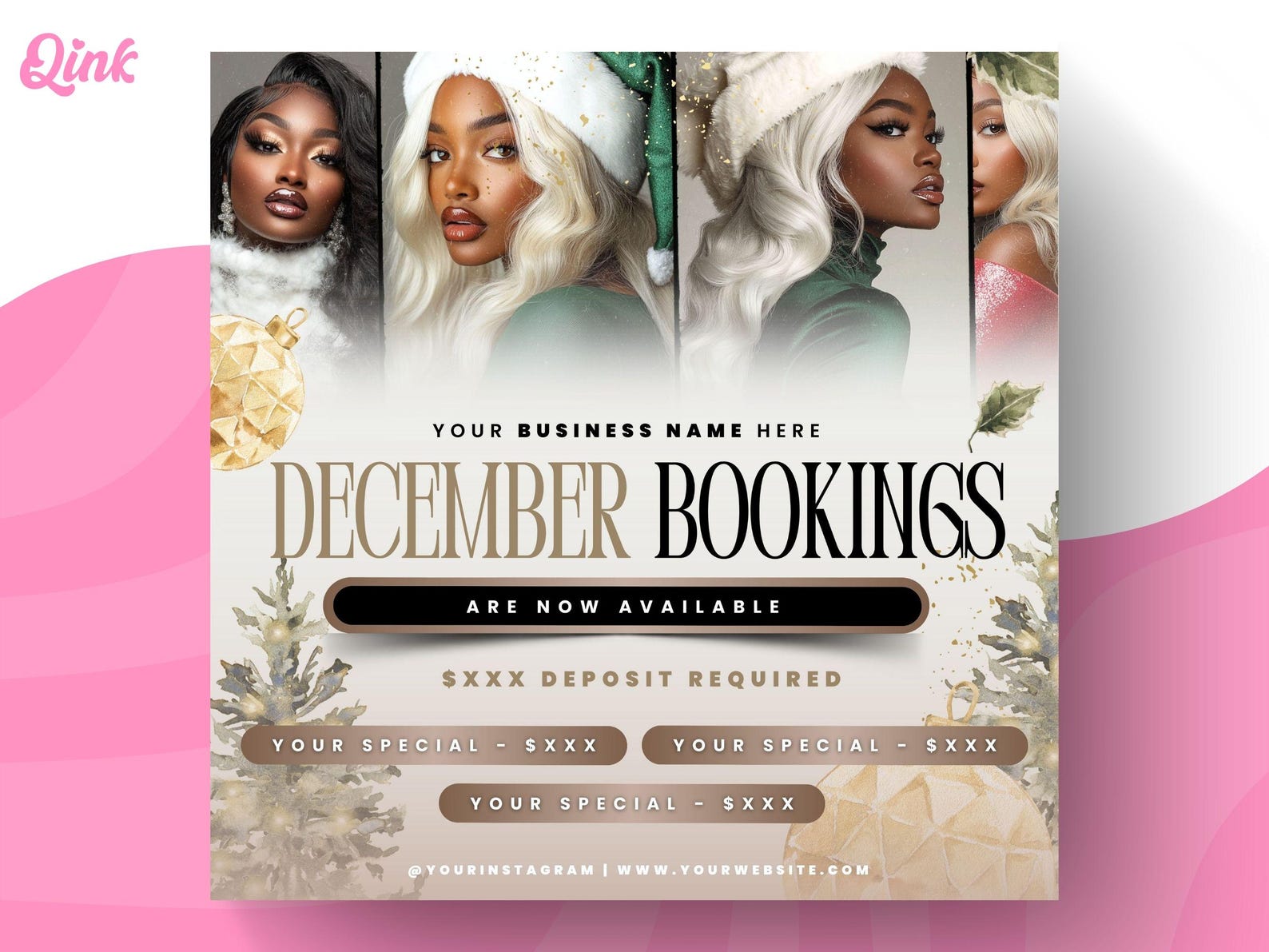 December Bookings, December Booking Flyer, Christmas Booking Flyer ...