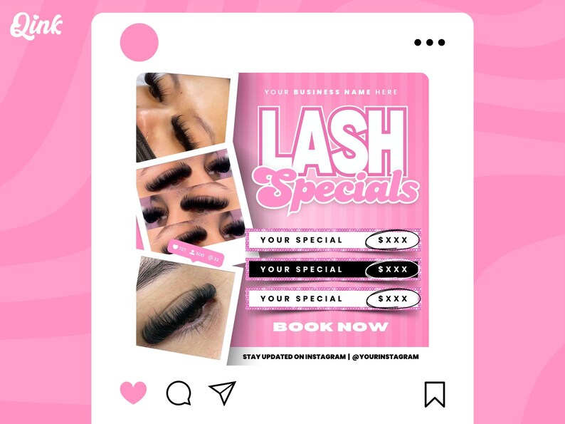 Lash Special Flyer, Lash Deal Flyer, Lash Sale, Lash Extensions Flyer ...