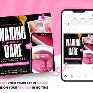 Wax Flyer, Wax Booking Flyer, Body Wax Booking Flyer, Spa Wax Flyer ...
