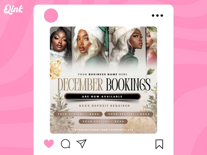 December Bookings, December Booking Flyer, Christmas Booking Flyer ...