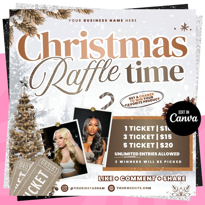 Christmas Sale Flyer Raffle - Etsy UK