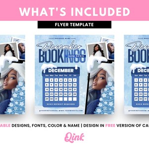 December Bookings, December Booking Flyer, Christmas Booking Flyer ...