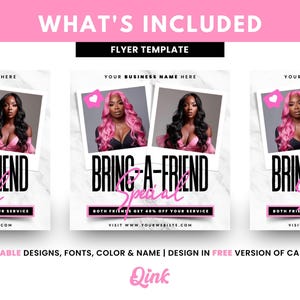 Bring a Friend Sale Flyer, Bestfriend Deal, Book Now Flyer, Hair ...