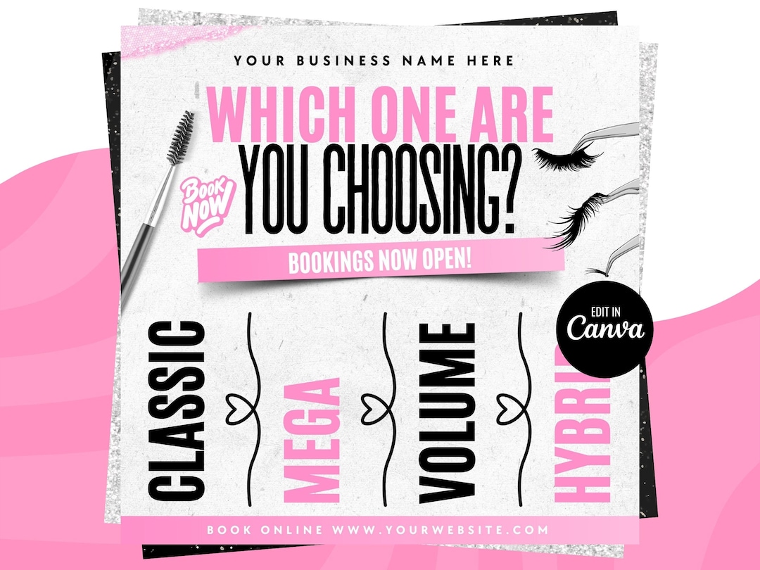 Lash Extension Flyers, Lash Book Now Flyer, Lash Sale Flyer, Appointments Available Flyer ...