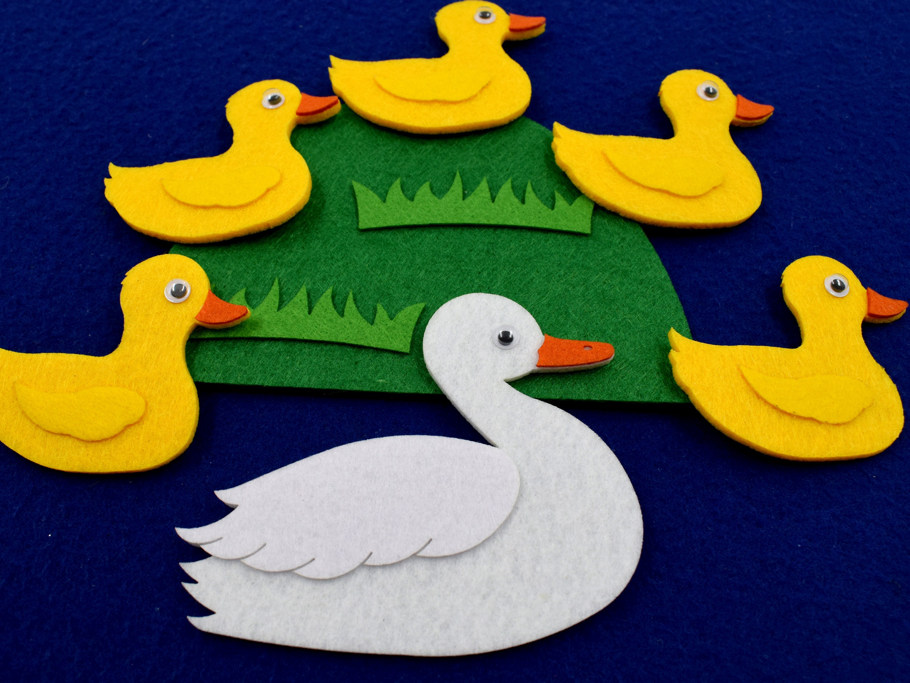 Five Little Ducks Felt Set / Quiet Book / Kindergarten Game / Kids ...