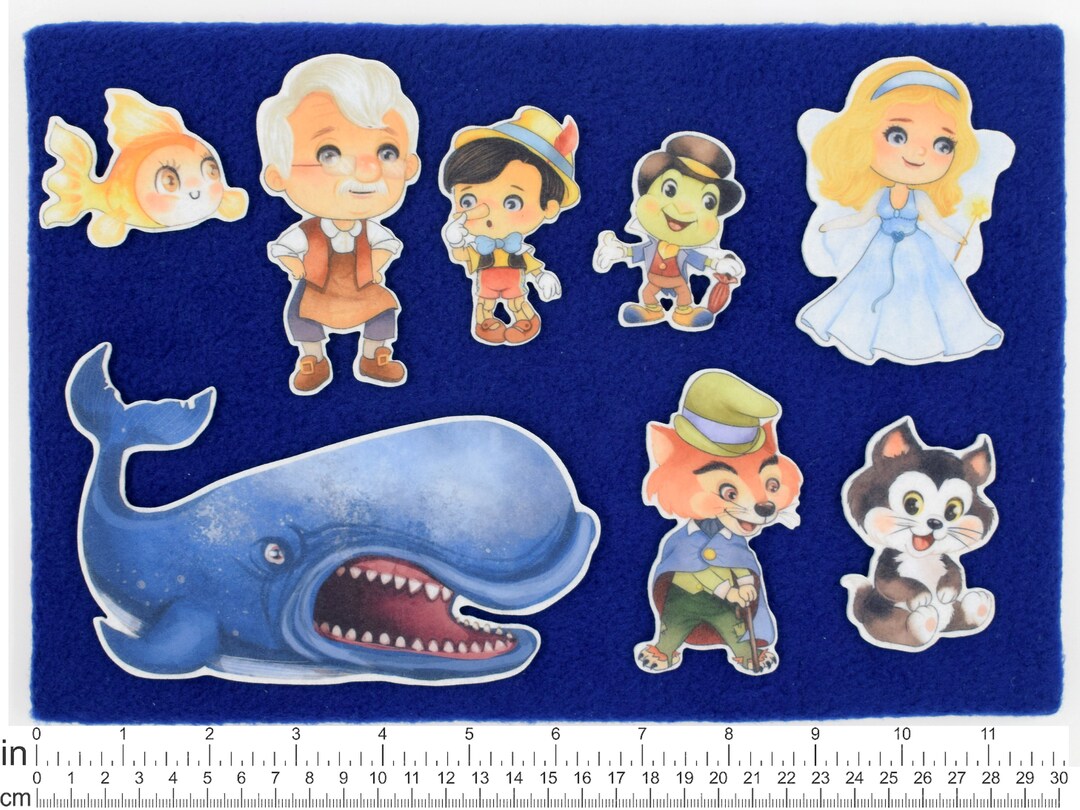 Pinocchio - Set of Felt Shapes / Quiet Book / Kindergarten Game ...