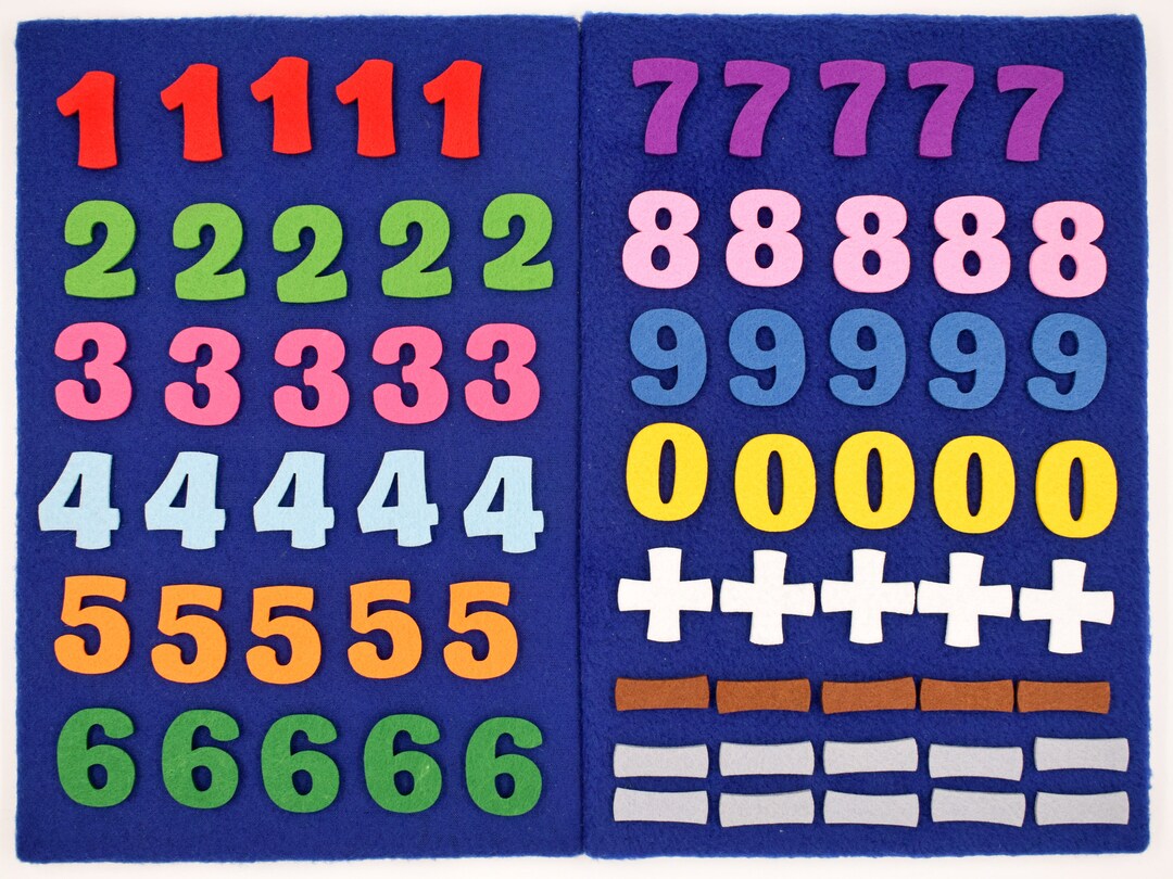 Numbers - Felt Set/ Quiet Book / Kindergarten Game /homeschooling ...