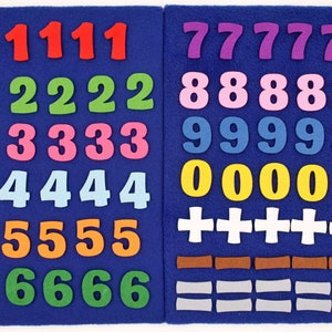 Numbers - Felt Set/ Quiet Book / Kindergarten Game /homeschooling ...