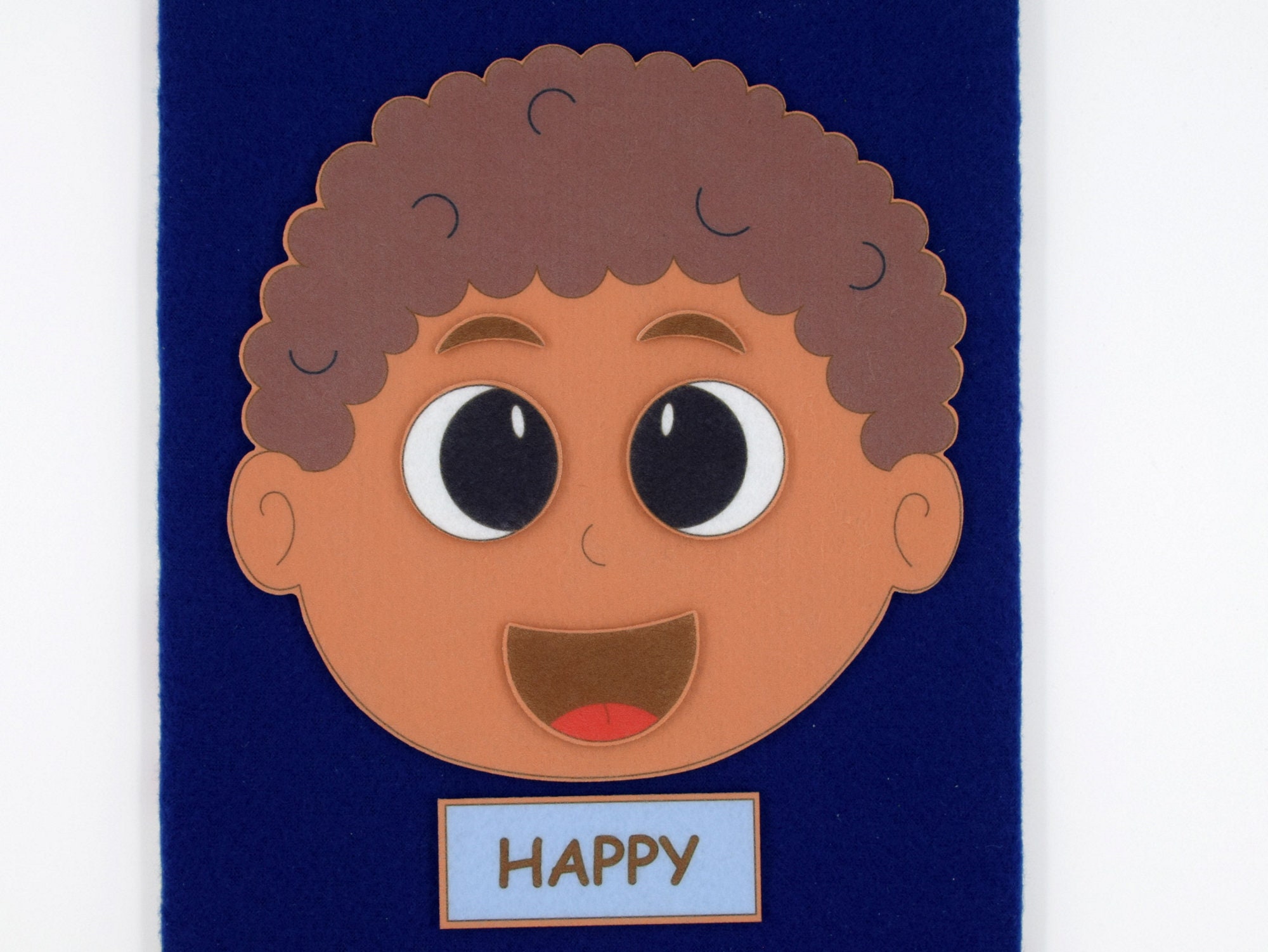 Emotions Activity for Boy - Felt Set/ Quiet Book / Kindergarten Game ...