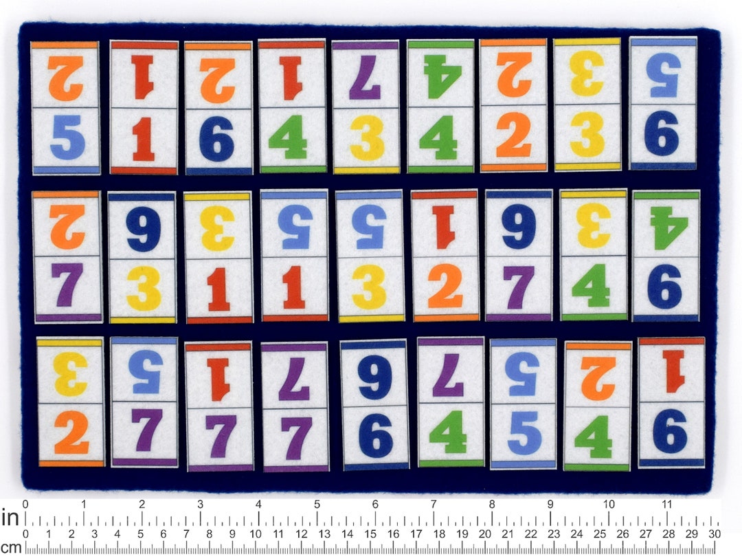 Domino Numbers - Felt Set/ Quiet Book / Kindergarten Game ...