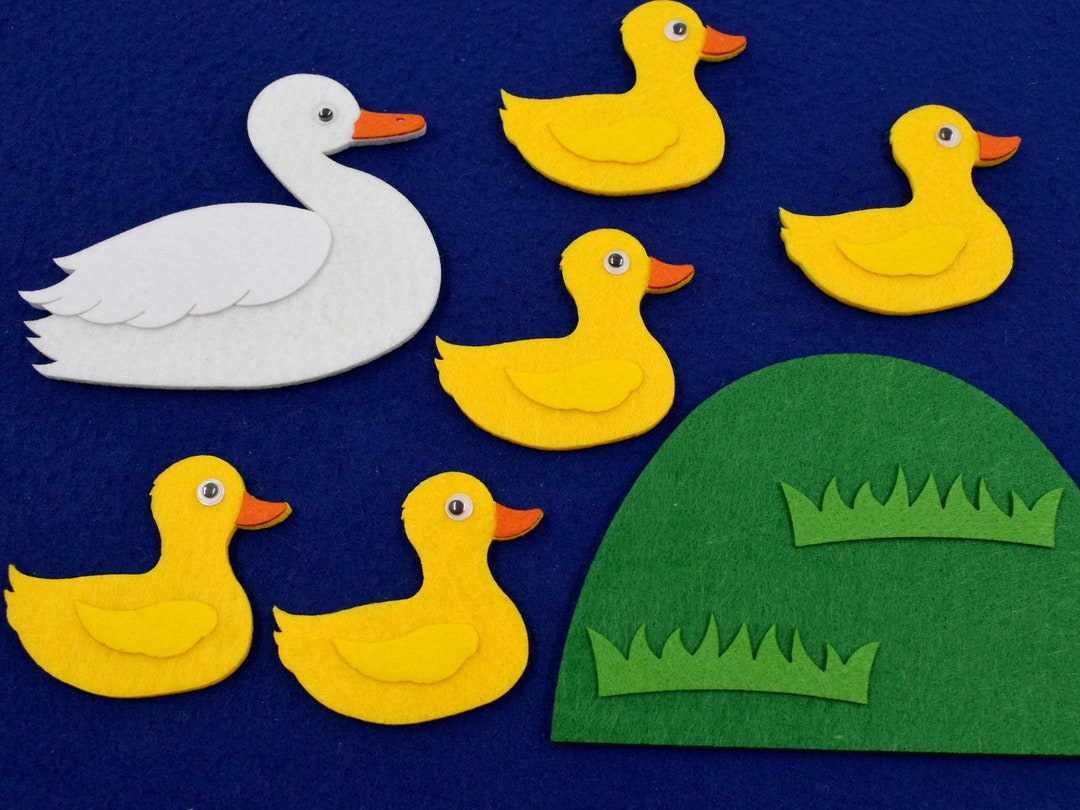Five Little Ducks - Felt Set / Quiet Book / Kindergarten Game / Kids ...
