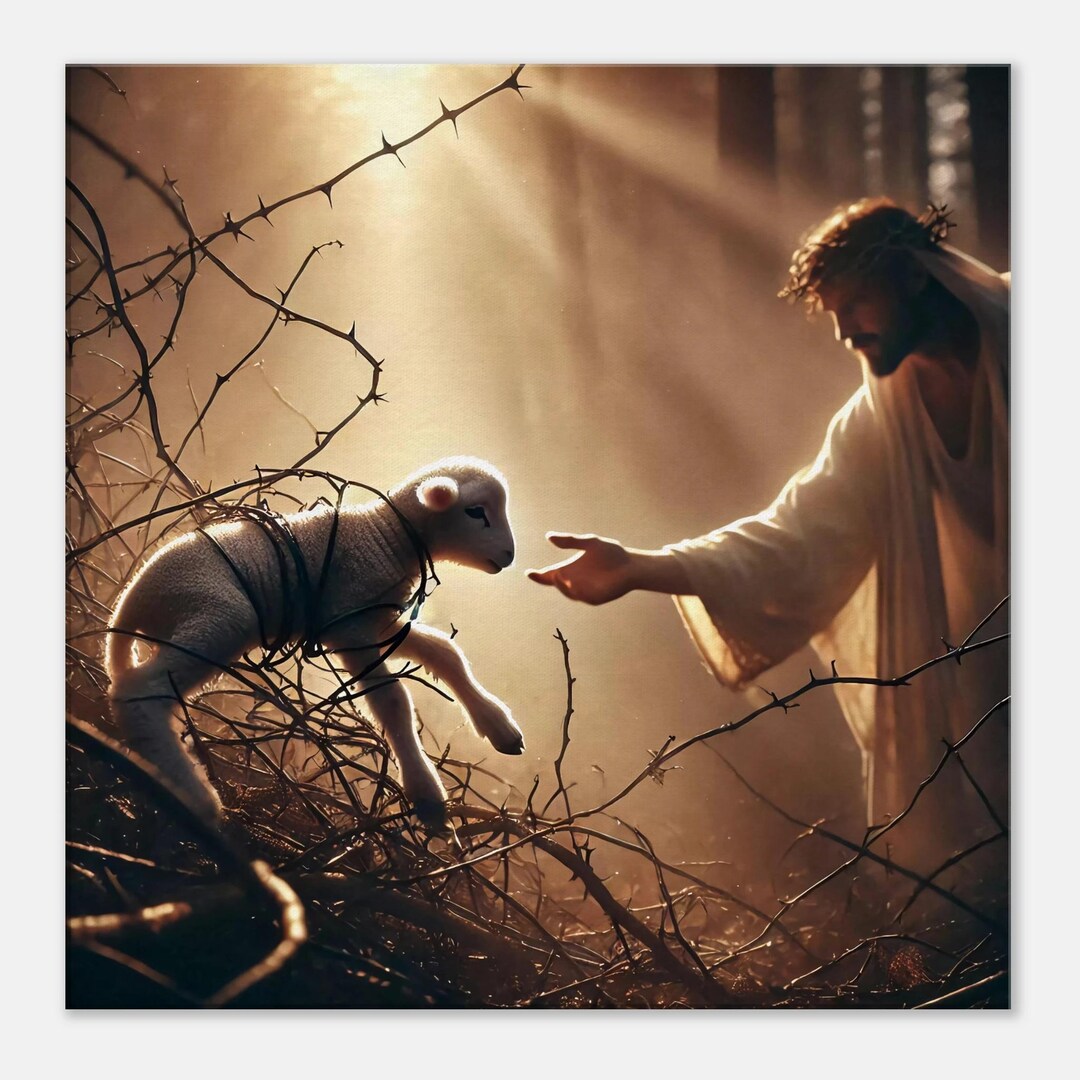 The Good Shepherd Christian Wall Art Jesus Good Shepherd Canvas Print ...