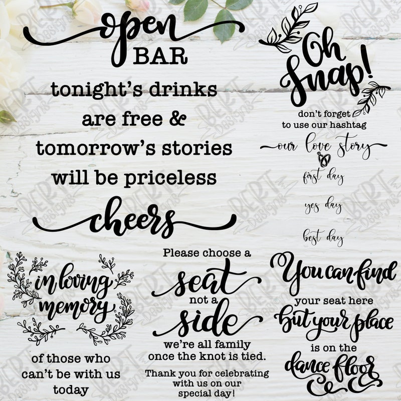 Wedding Sign Svg - Etsy