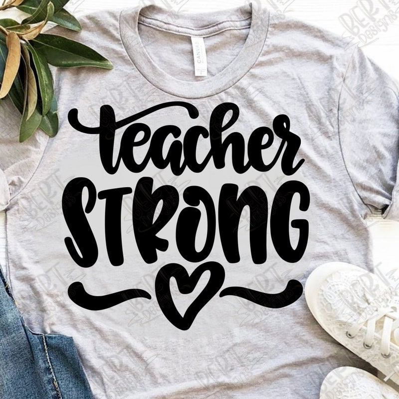 Teacher Strong Svg - Etsy
