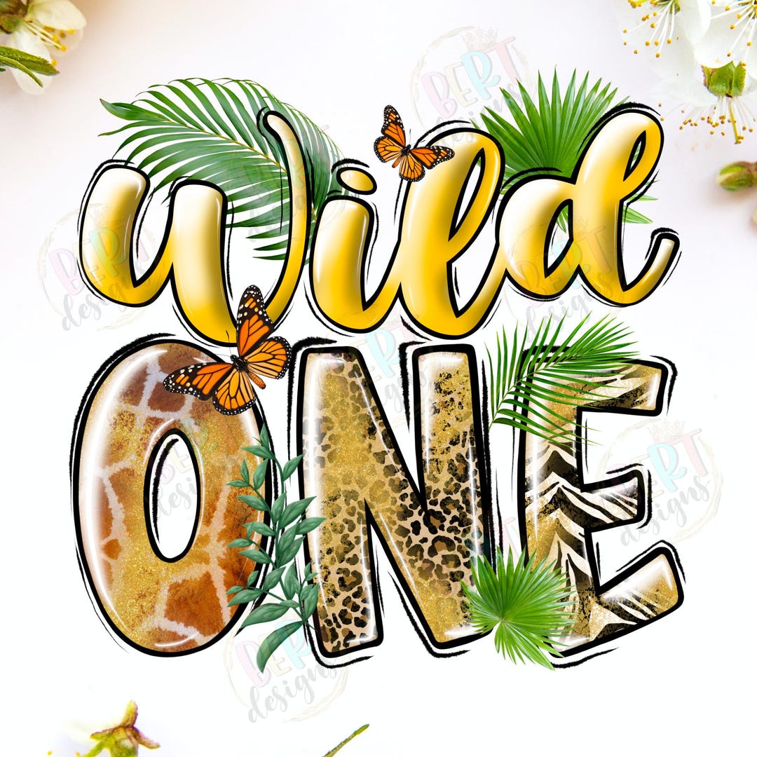 Wild One Animal Print PNG: Safari 1st Birthday Design (digital Download ...