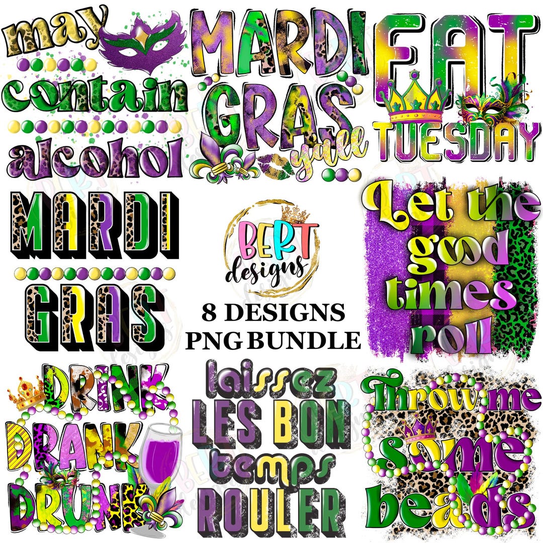 Mardi Gras Png Sublimation Bundle Carnival Clipart, Louisiana Bundle ...