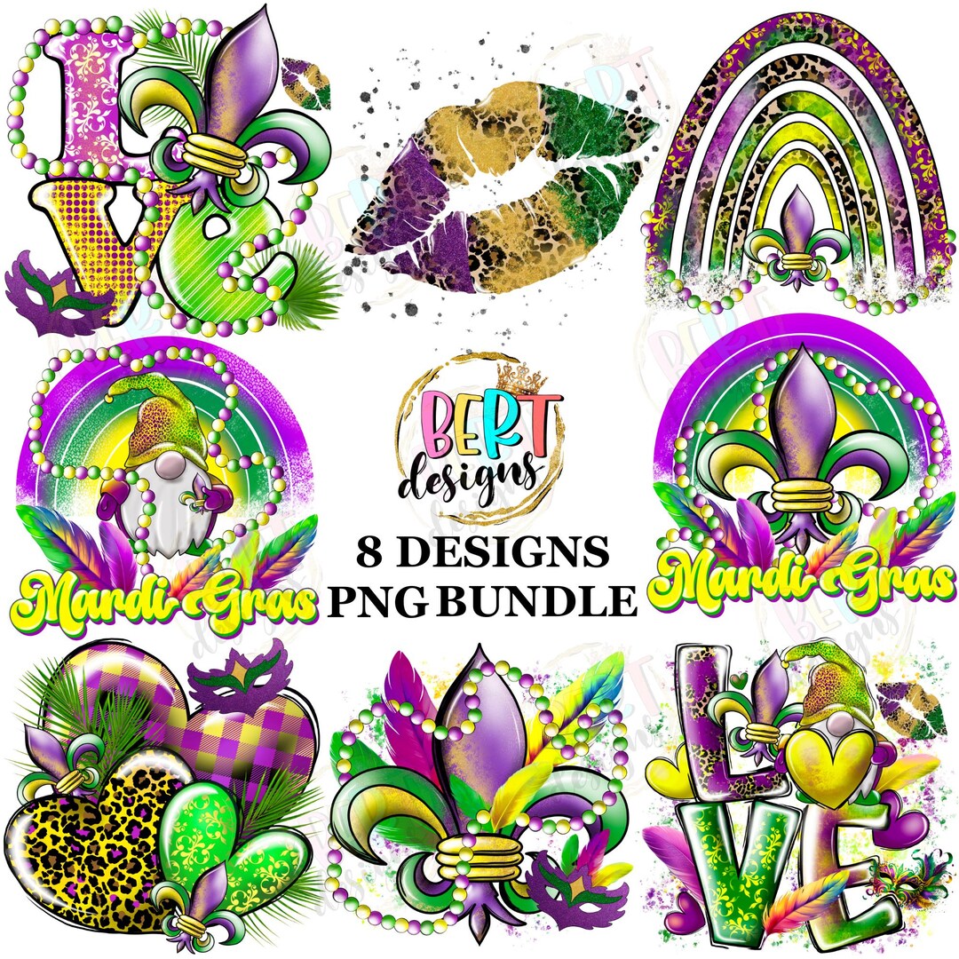 Mardi Gras Png Sublimation Bundle Carnival Clipart, Fleur De Lis Png ...