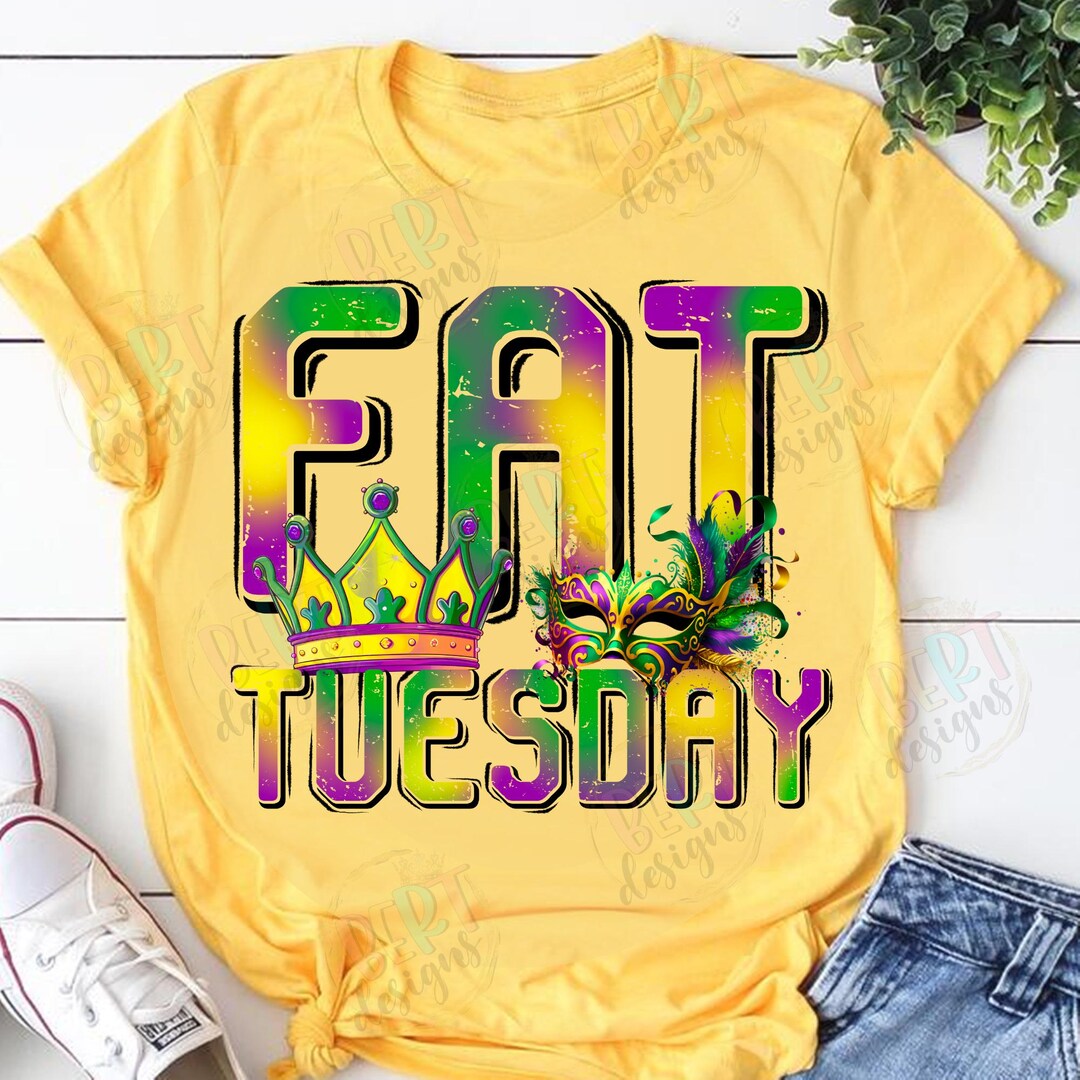 Fat Tuesday Png Sublimation Designs, Mardi Gras Clipart Louisiana Png ...
