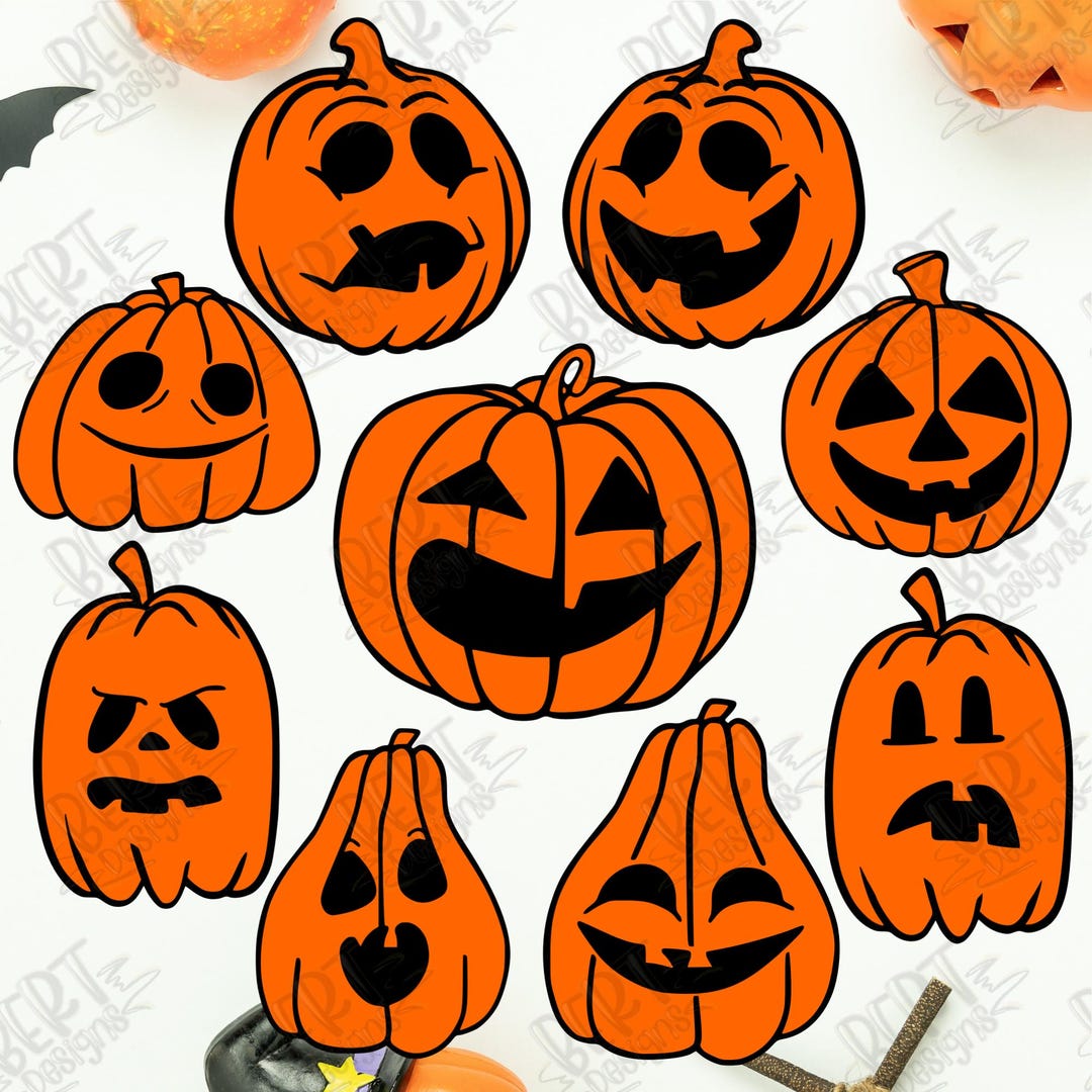 Jack O Lantern Bundle Svg Cut Files for Cricut Silhouette Halloween ...