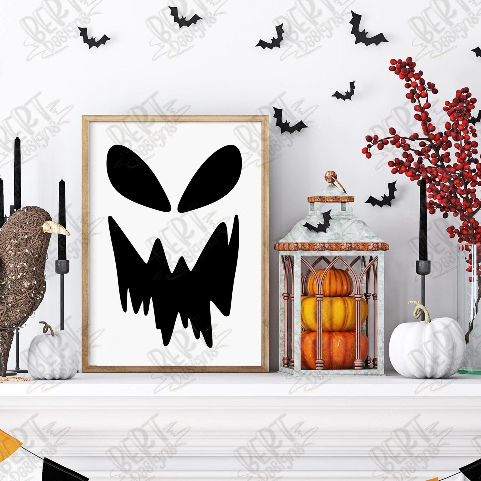 Halloween Faces Bundle Svg Cut Files for Cricut Silhouette Halloween ...