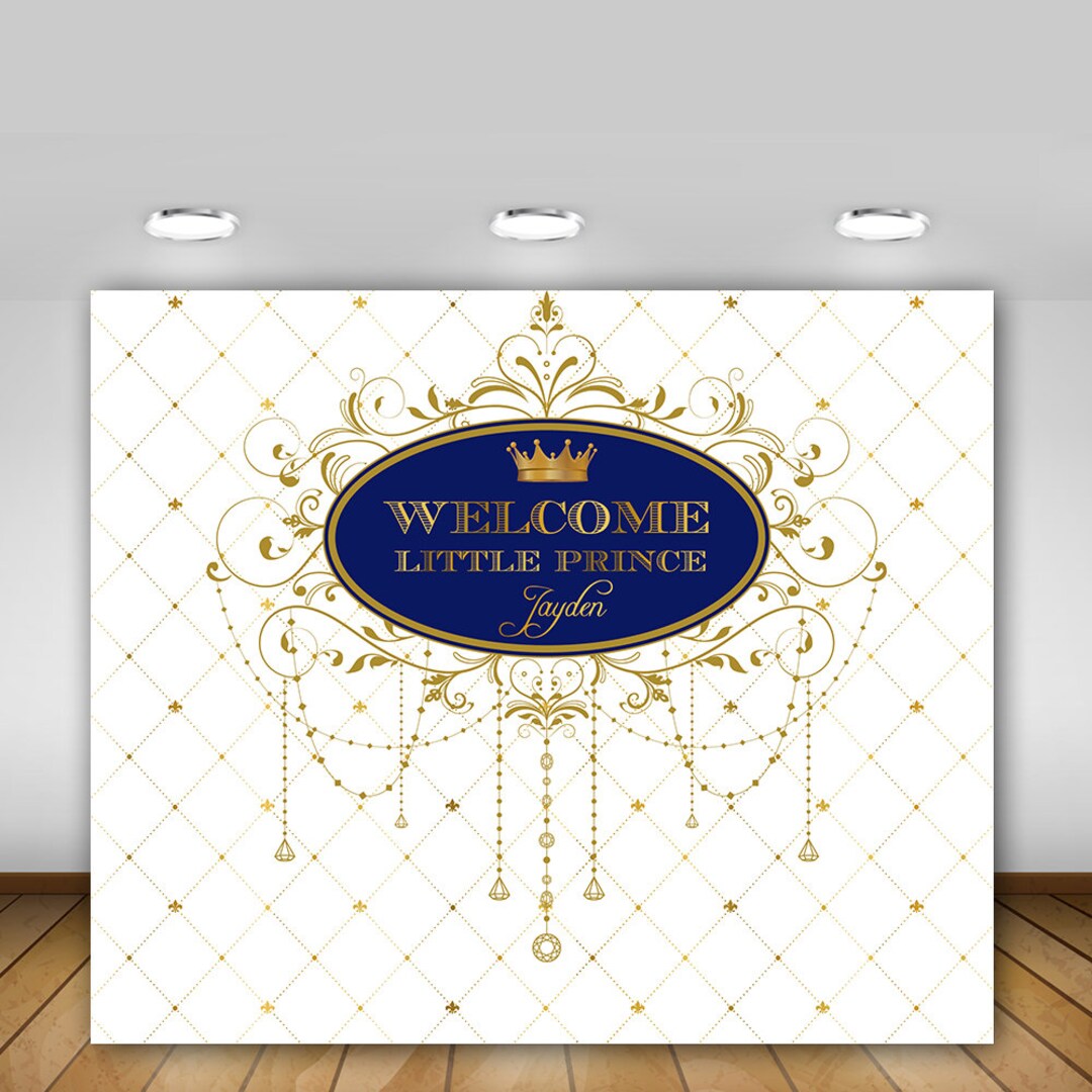 Printable Little Prince Backdrop, Little Prince Baby Shower, Royal ...