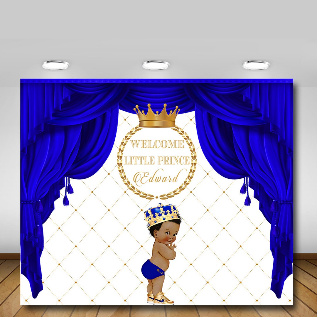 Printable Little Prince Backdrop, Little Prince Baby Shower, Royal ...