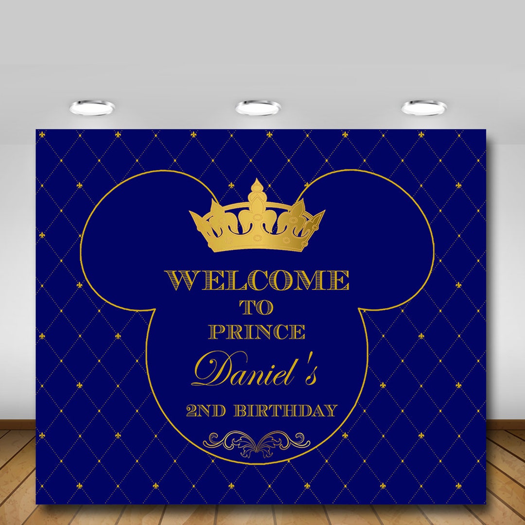 Printable Mickey Mouse Backdrop, Mickey Mouse Party Backdrop, 1st ...