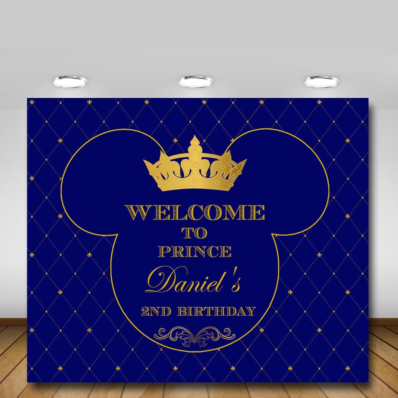 Printable Mickey Mouse Backdrop, Mickey Mouse Party Backdrop, 1st ...