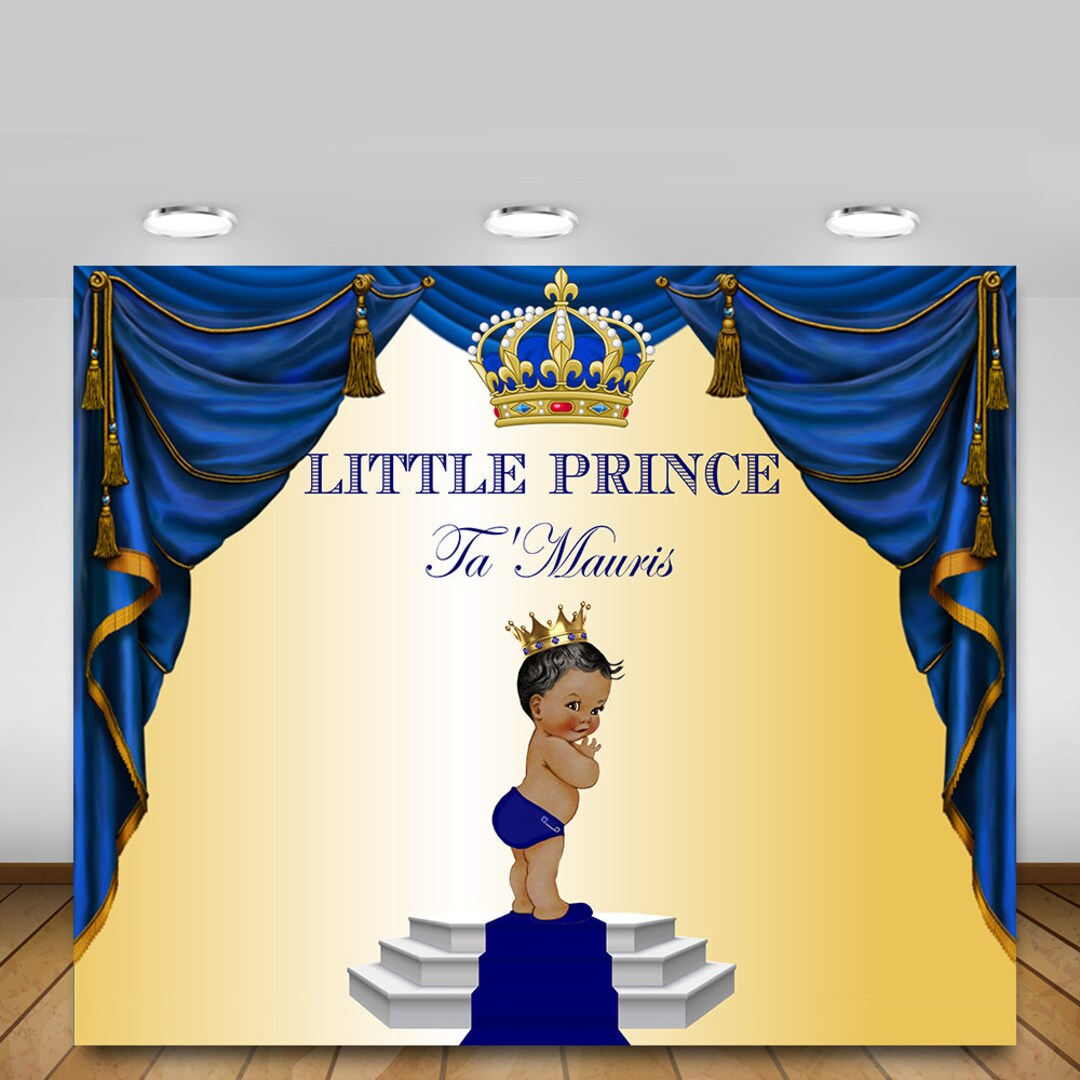 Printable Little Prince Backdrop, Little Prince Baby Shower, Royal ...