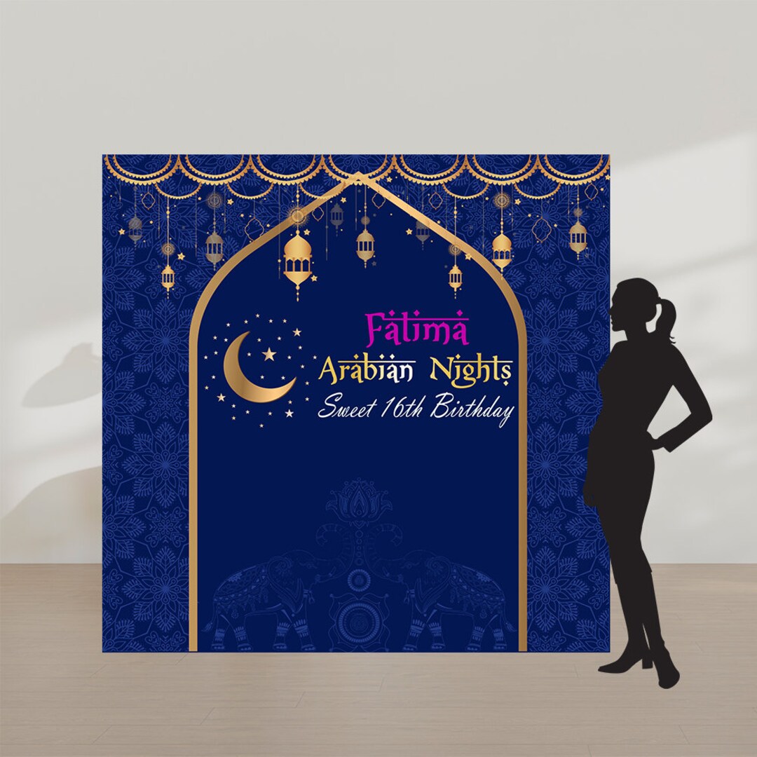 Printable Arabian Night Backdrop, Moroccan Backdrop, Aladdin Theme ...