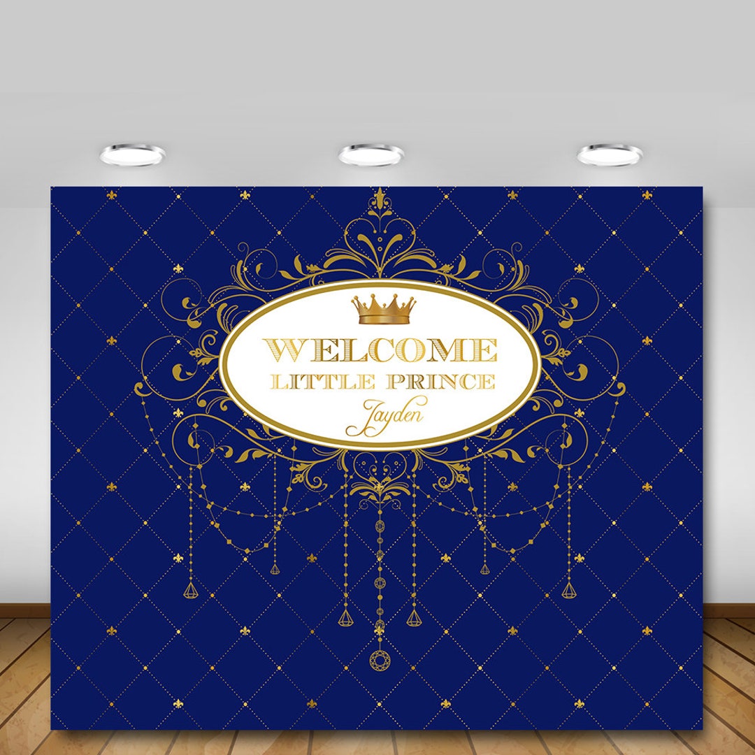Printable Little Prince Backdrop, Little Prince Baby Shower, Royal ...