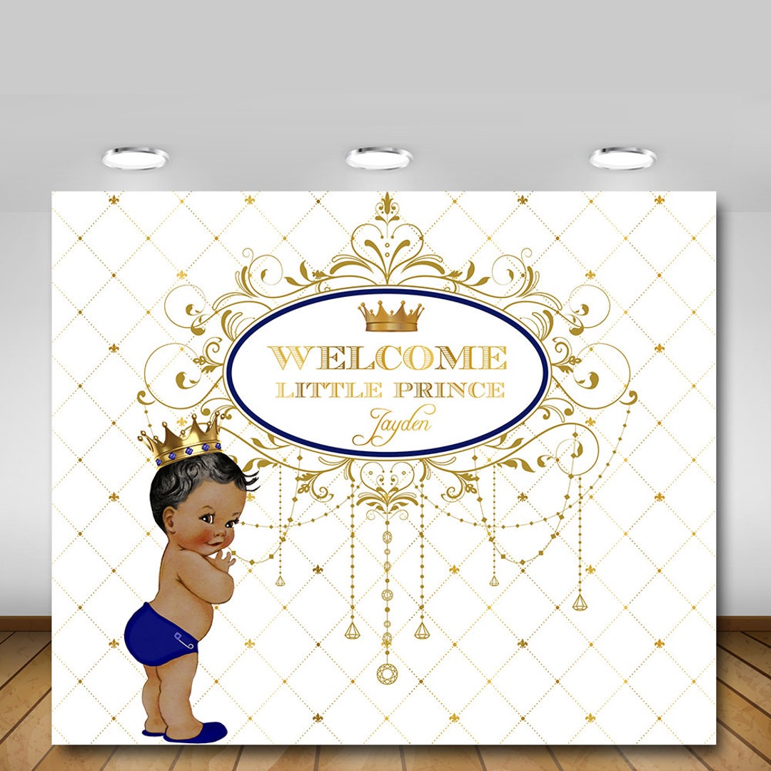 Printable Little Prince Backdrop, Little Prince Baby Shower, Royal ...