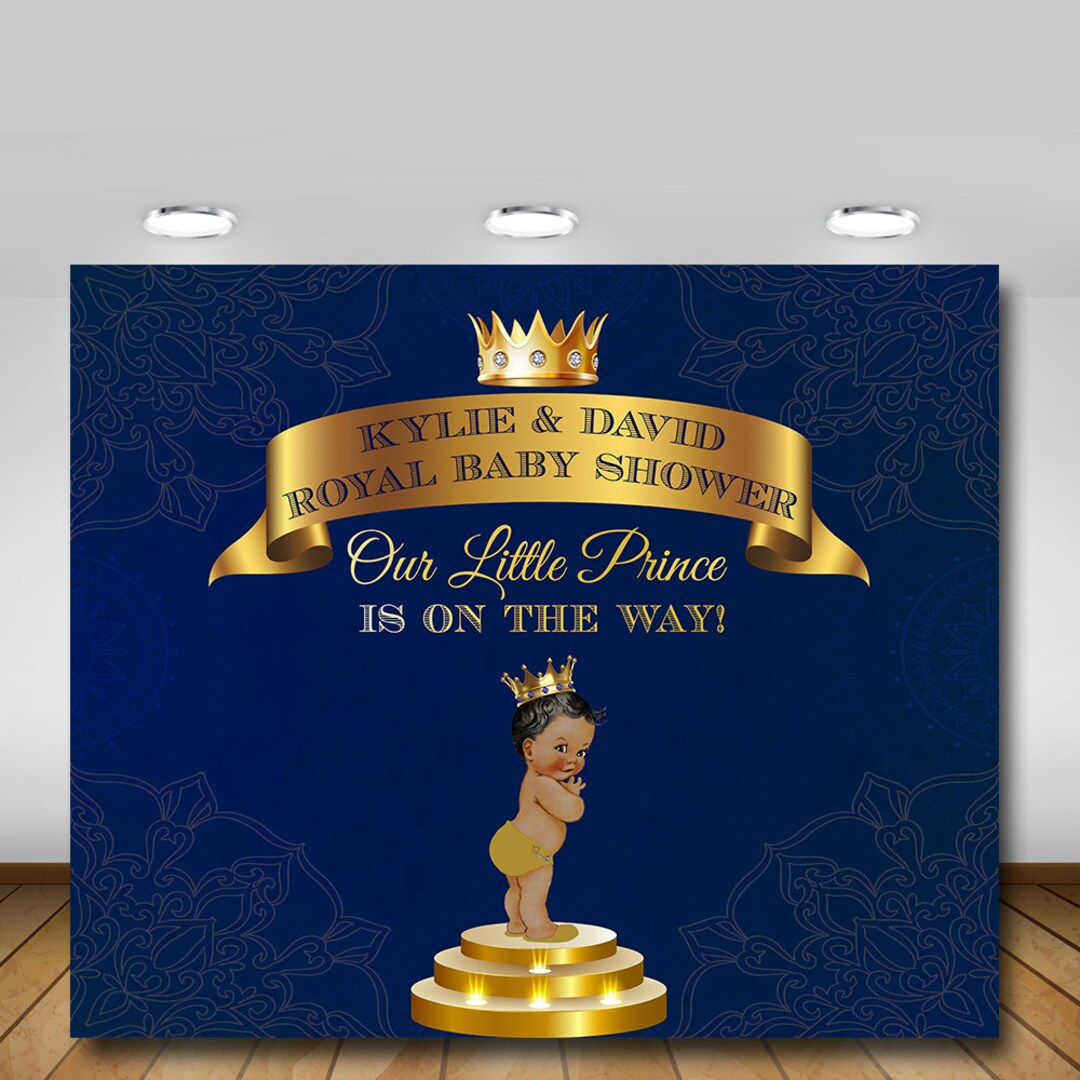 Printable Little Prince Backdrop, Little Prince Baby Shower, Royal ...