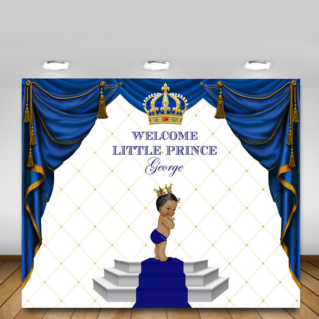 Printable Little Prince Backdrop, Little Prince Baby Shower, Royal ...