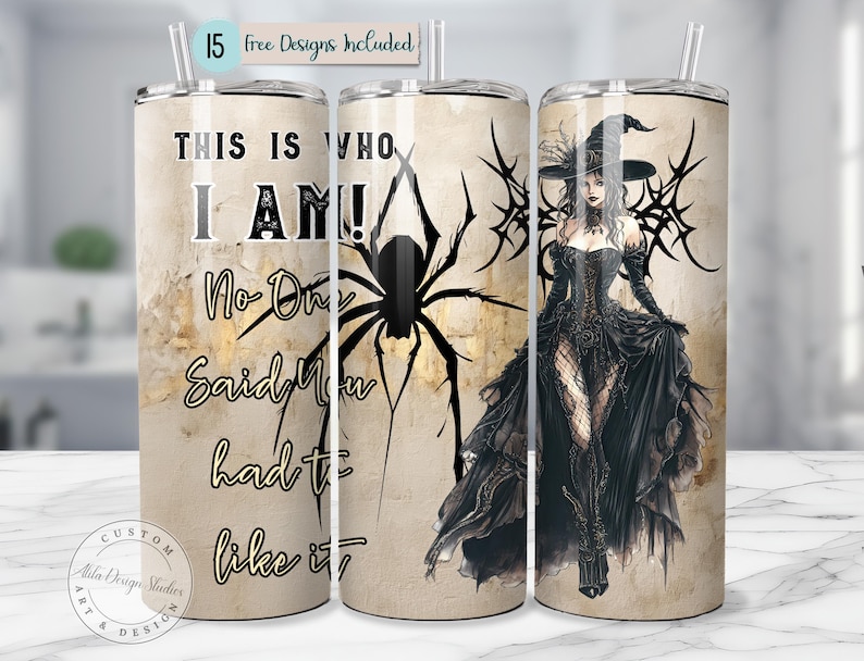 Gothic Inspired Positive Quotes Witch Vibes 20oz Tumbler Wrap ...