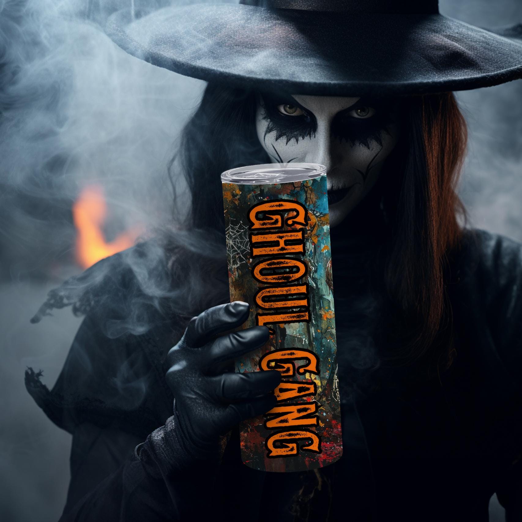 Spooky Halloween Season PNG Cute Ghoul Halloween PNG Design 20oz Skinny ...