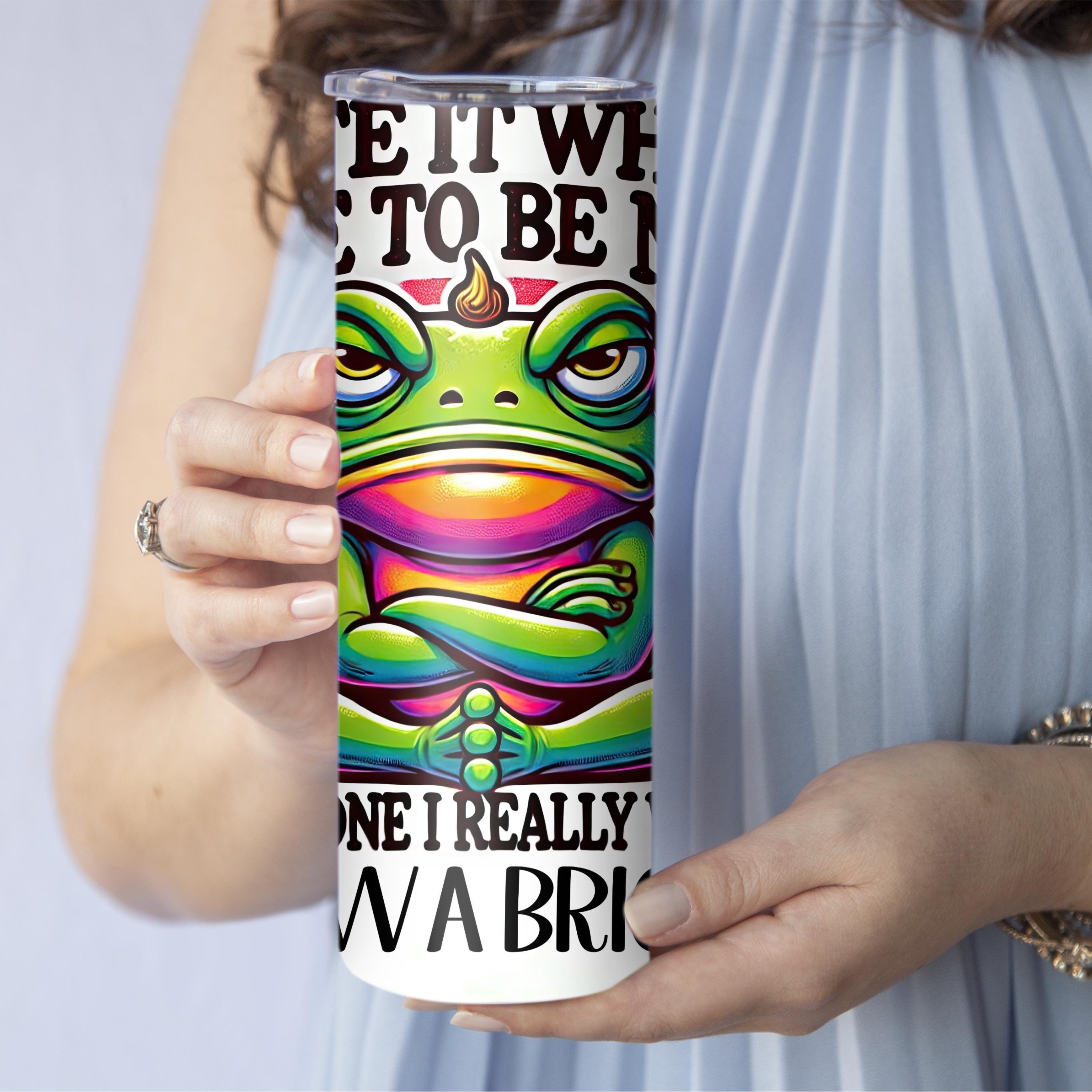 Sassy Frog Png Funny Frog Png 20 Oz Skinny Tumbler Wrap Design Digital ...