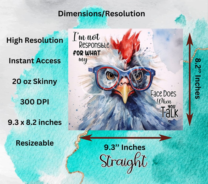 Angry Chicken Cluck Around Funny Chicken Clucks to Give 20oz Skinny ...