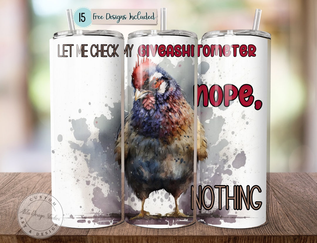 Angry Chicken Cluck Around Funny Chicken Clucks to Give 20oz Skinny ...